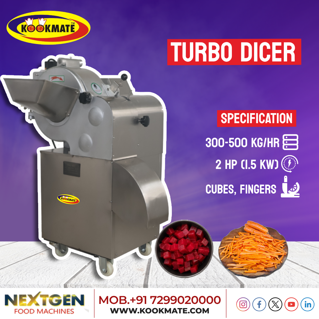 Turbo Dicer – Vegetable Slicing Shredding Cubing Machine - KookMate